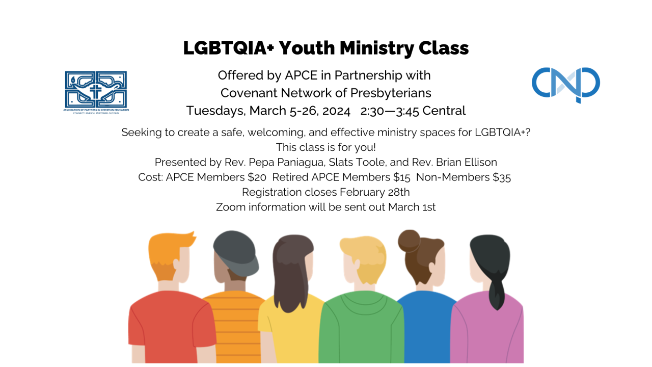 LBGTQIA+ Youth Ministry Class 2024 | Association of Partners in ...